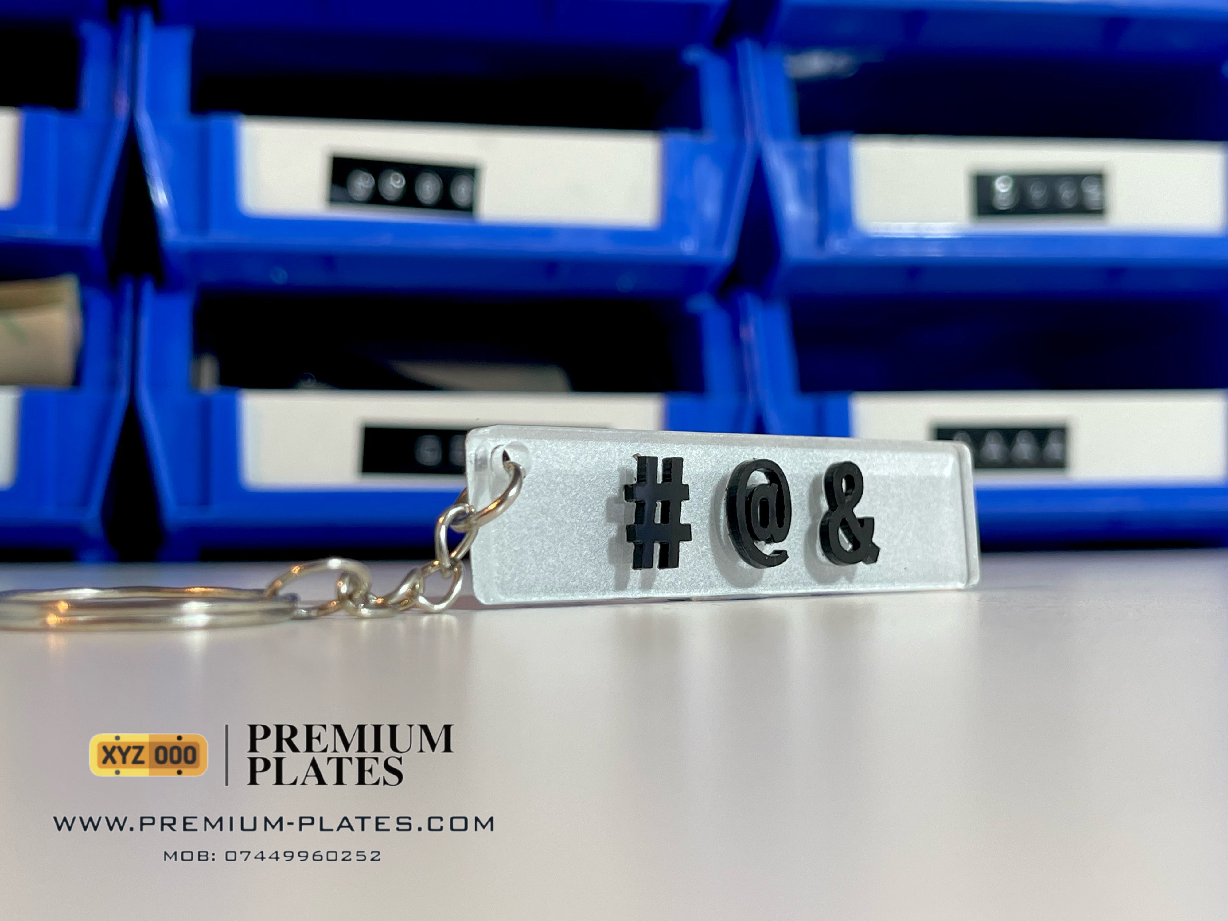 White Number Plate Keyring – Premium Plates