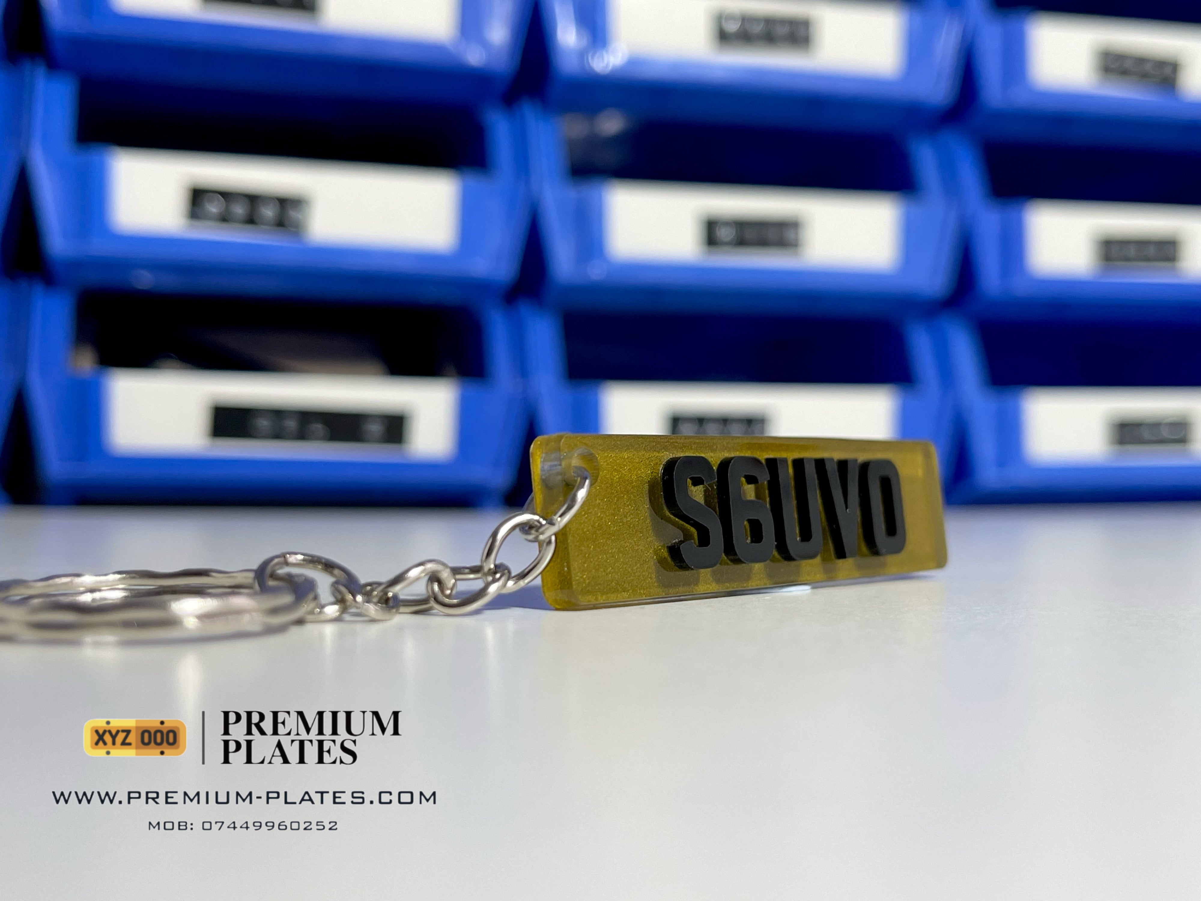 Yellow Tinted Keyring – Premium Plates
