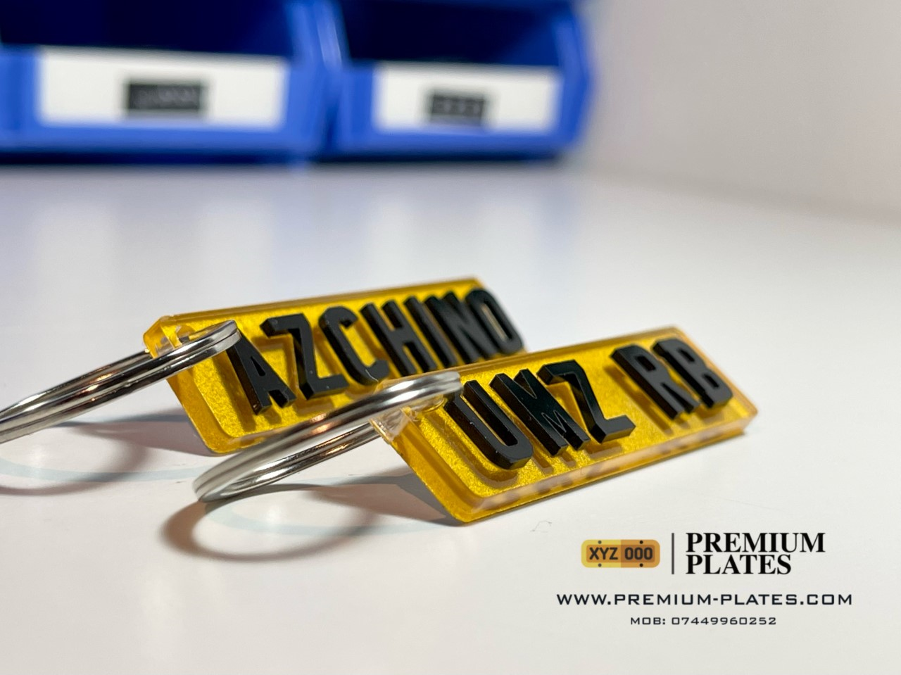 Yellow Number Plate Keyring – Premium Plates